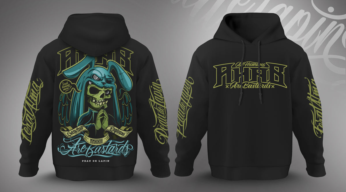Hoodie BIO "Sanctus Lapinus" - ETHIK LABEL – PEAU DE LAPIN