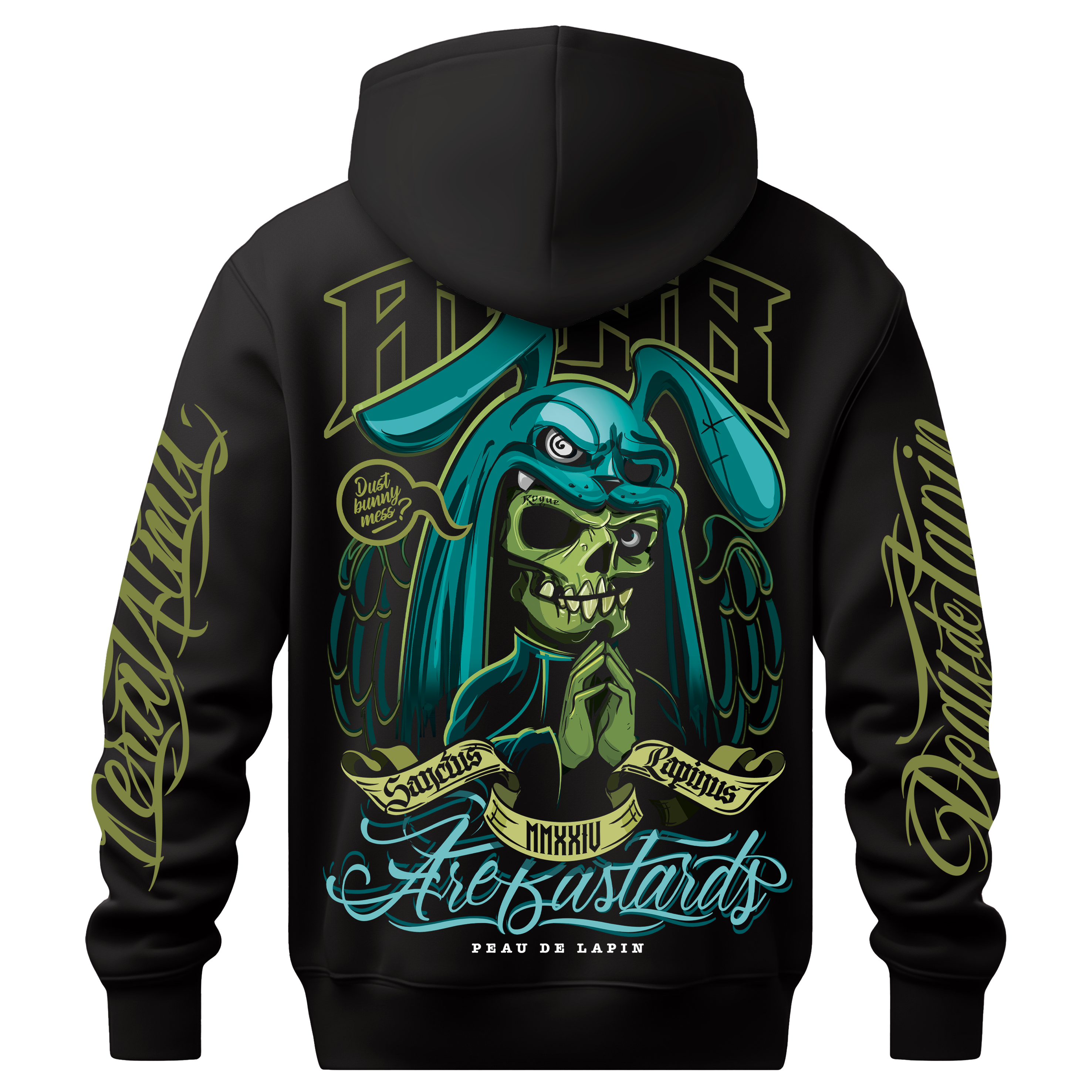 Hoodie BIO "Sanctus Lapinus" - ETHIK LABEL – PEAU DE LAPIN